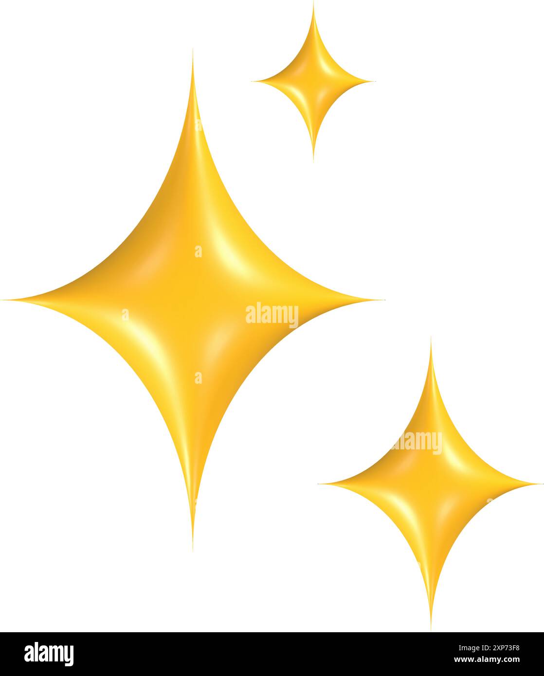 golden stars isolated on white. Vector illustration Stock Vector Image ...