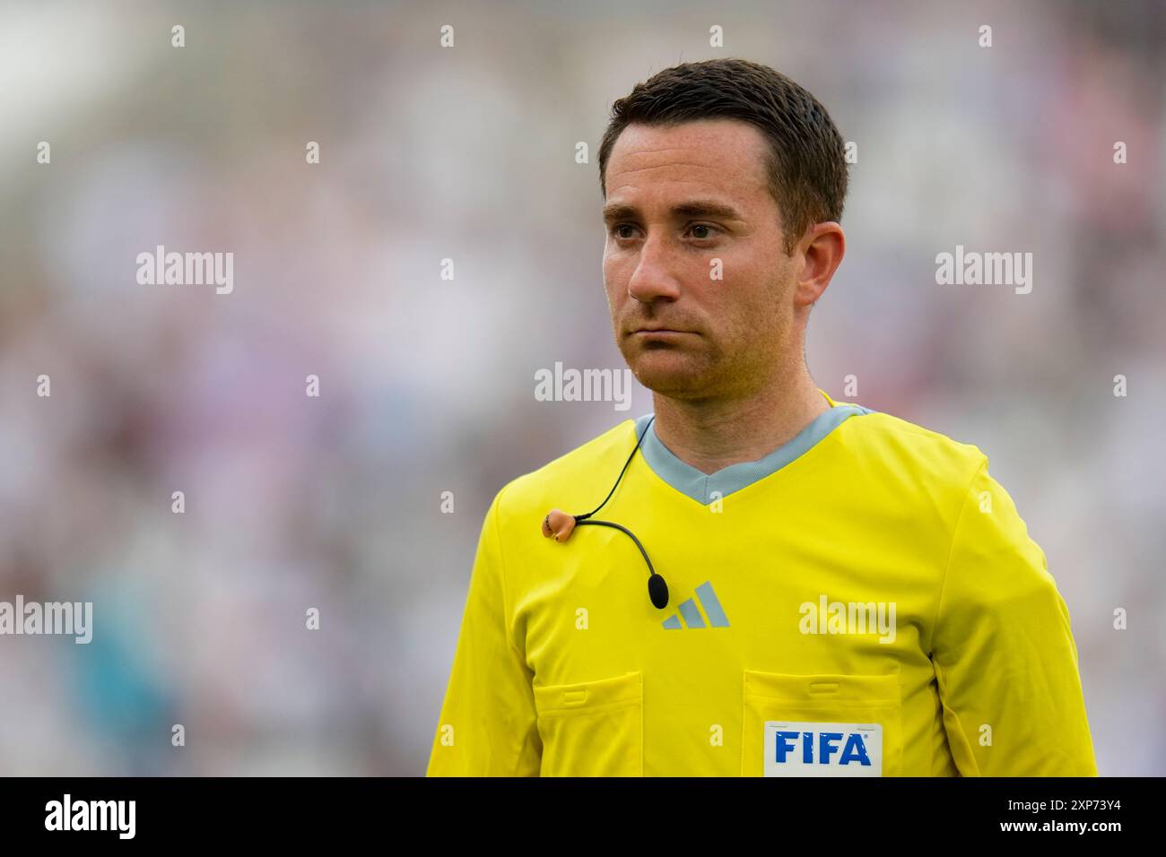 Assistant referee Andreas Soderkvist, of Sweden, participates in a men ...