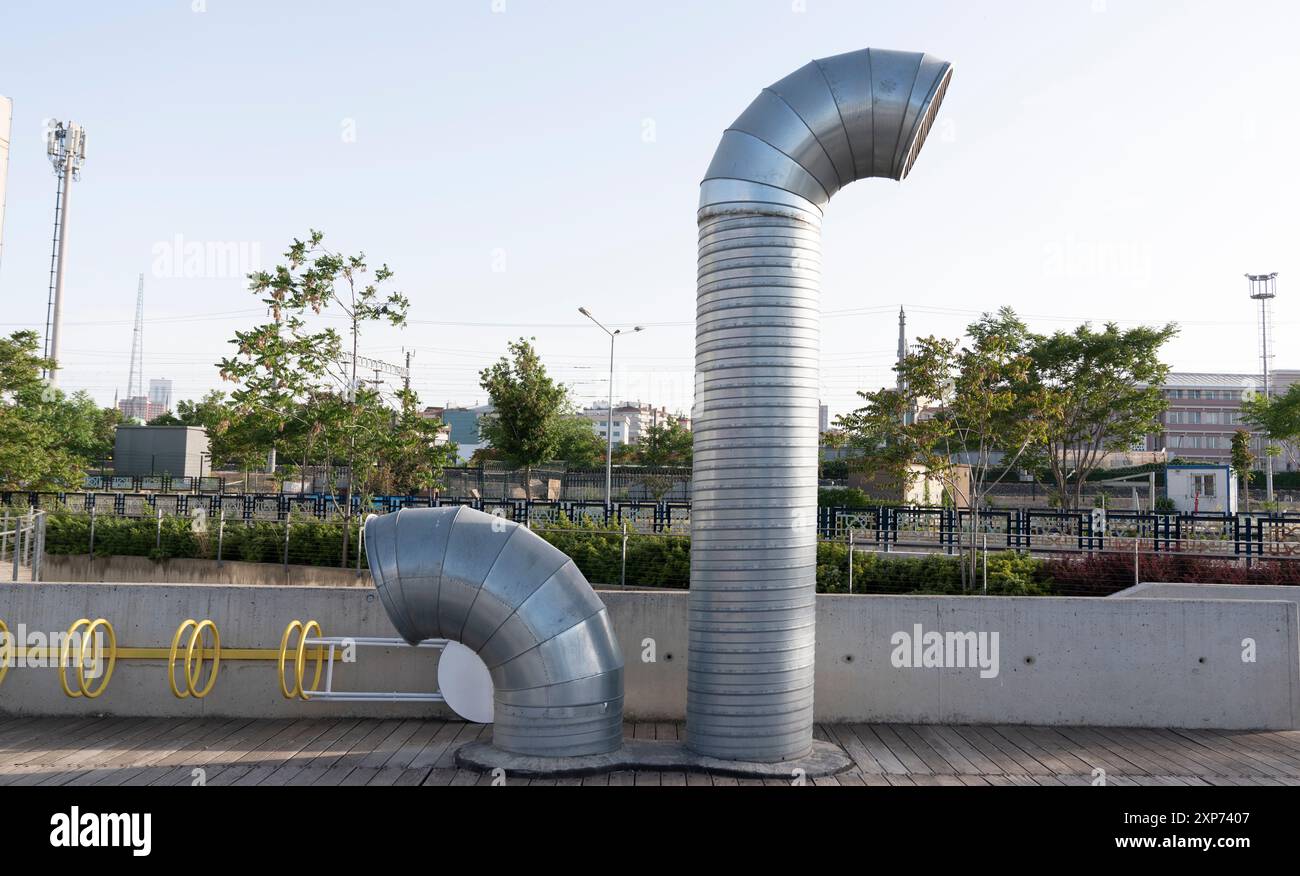 Air Ducts pipe. Flexible duct pipe Stock Photo - Alamy