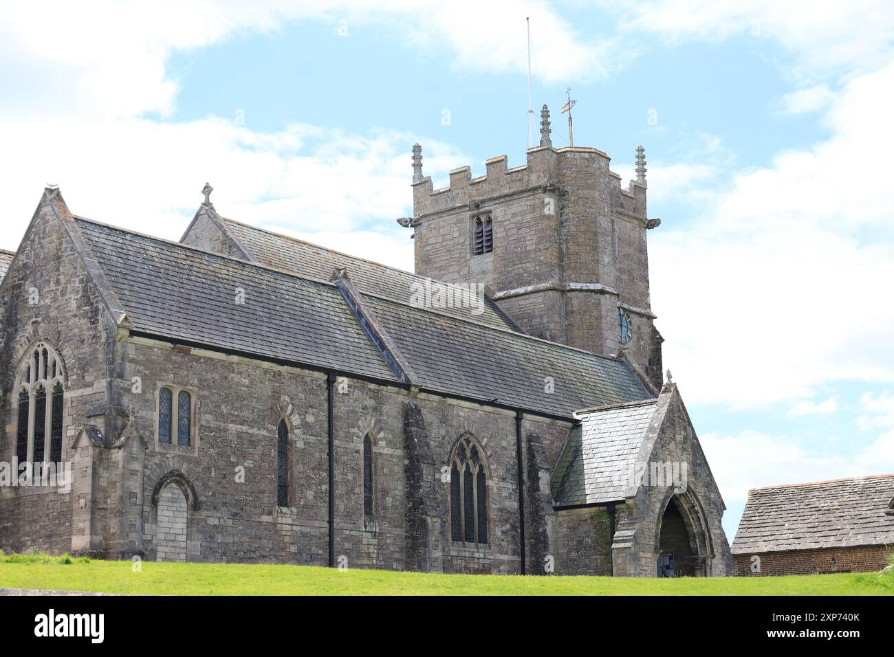 Corfe Castle church Stock Photo - Alamy