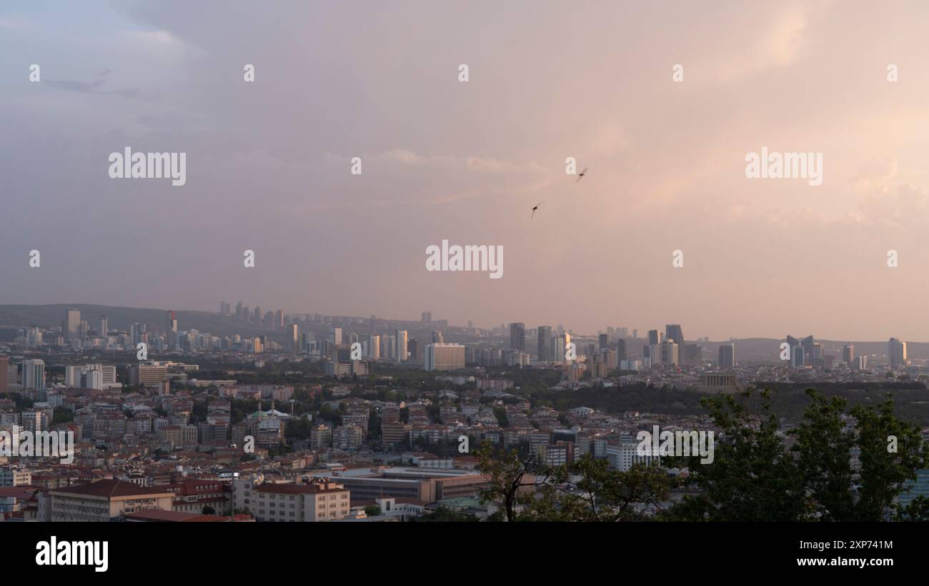 Ankara view at sunset sky. Ankara is capital city of Turkey Stock Photo ...