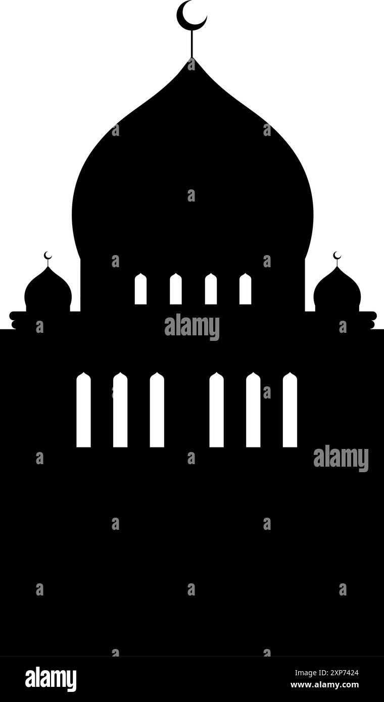 Arabic architecture mosque black silhouette. Mosque roof, Islamic ...