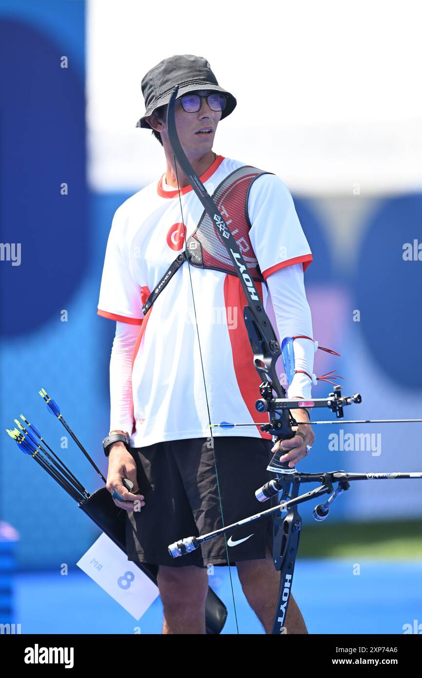 Paris, France. 04th Aug, 2024. Olympia, Paris 2024, Archery, Olympic ...