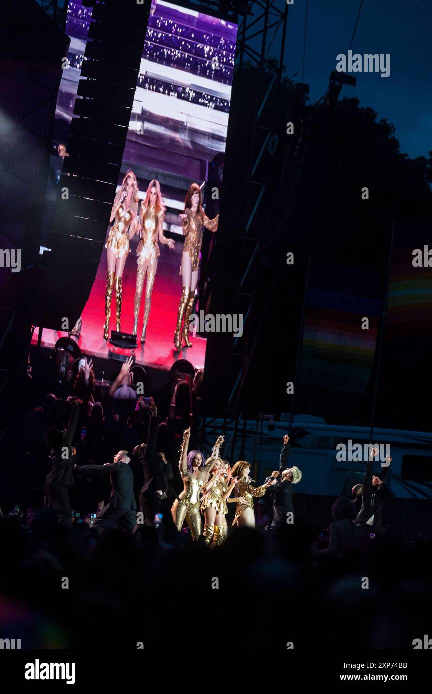 Brighton Pride, UK, 3rd August 2024. Girls Aloud headline Fabuloso in ...