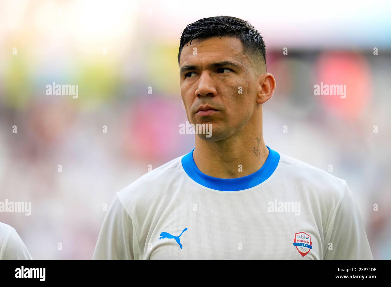 Paraguay's Fabian Balbuena participates in a men's quarterfinal soccer ...