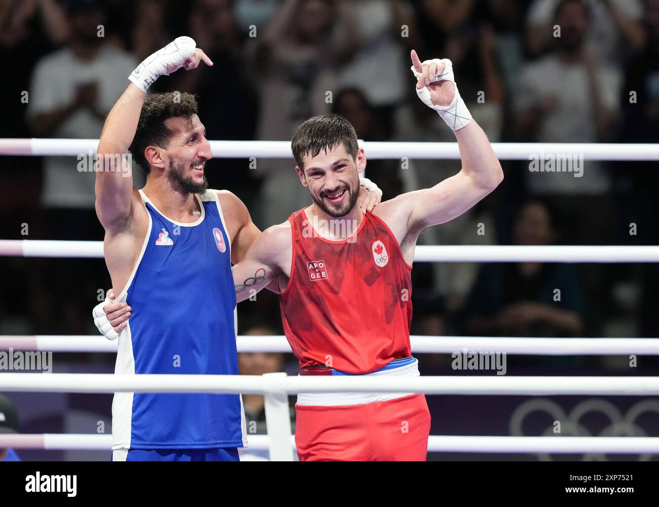 Paris, France. 04th Aug, 2024. Canada's Wyatt Sanford, right, and ...