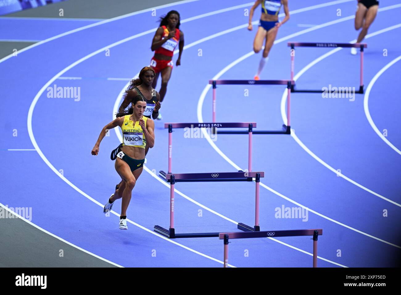 Saint Denis, France. 04th Aug, 2024. Australian hurdler Alanah Yukich ...