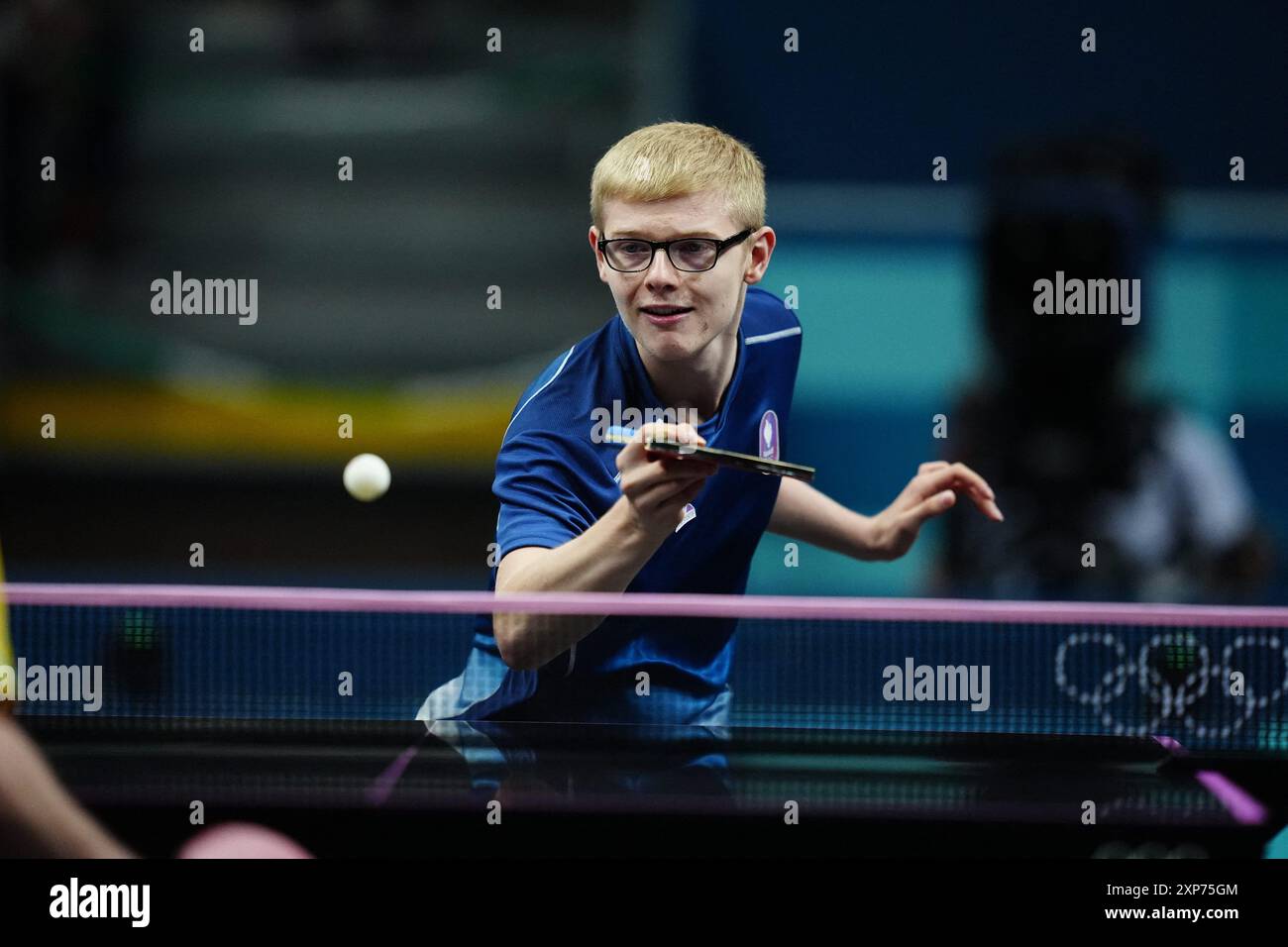 France's Felix Lebrun celebrates winning his men's table tennis singles ...