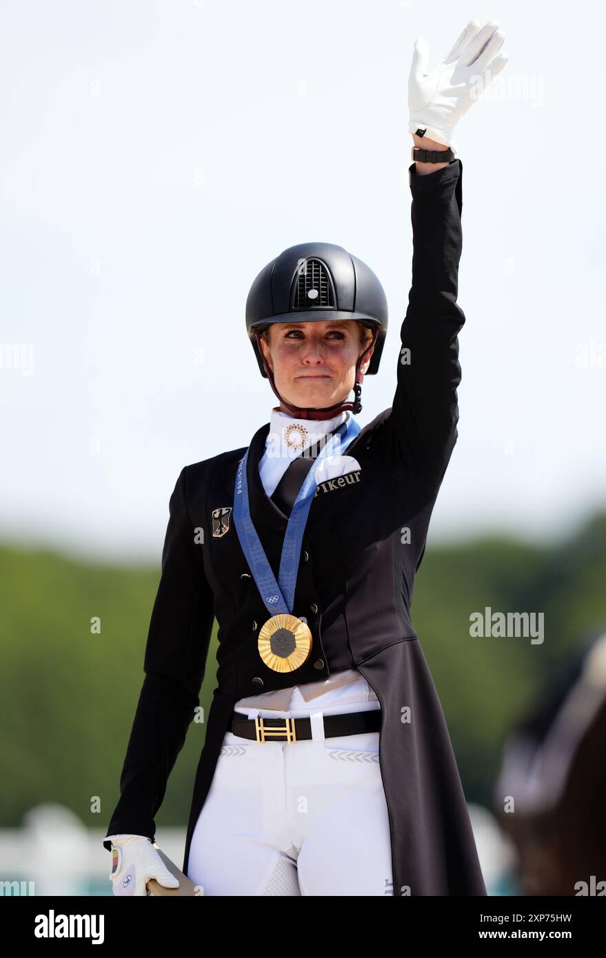 Gold medalist Jessica Von Bredow-Werndl of Germany following the ...