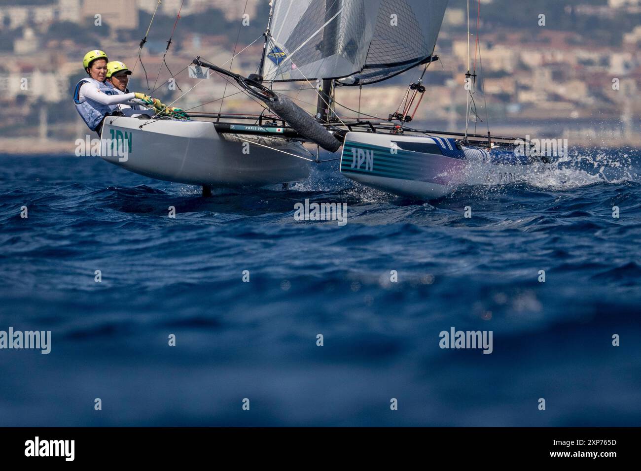 Japan's Shubuki Iitsuka and Oura Nishida Capiglia compete in a mixed ...