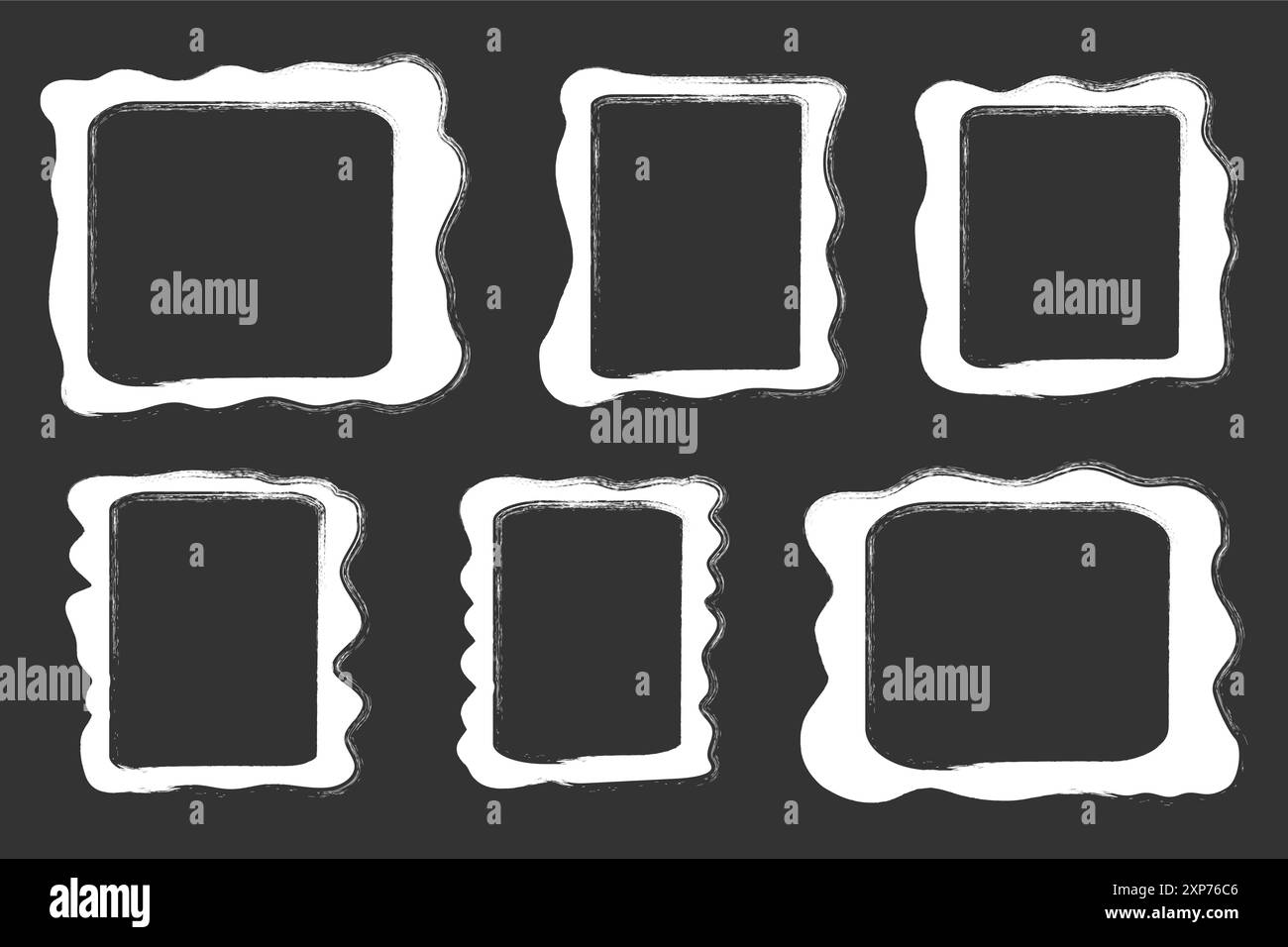 Set rectangle and square paper chalk quote frames, quote text box ...