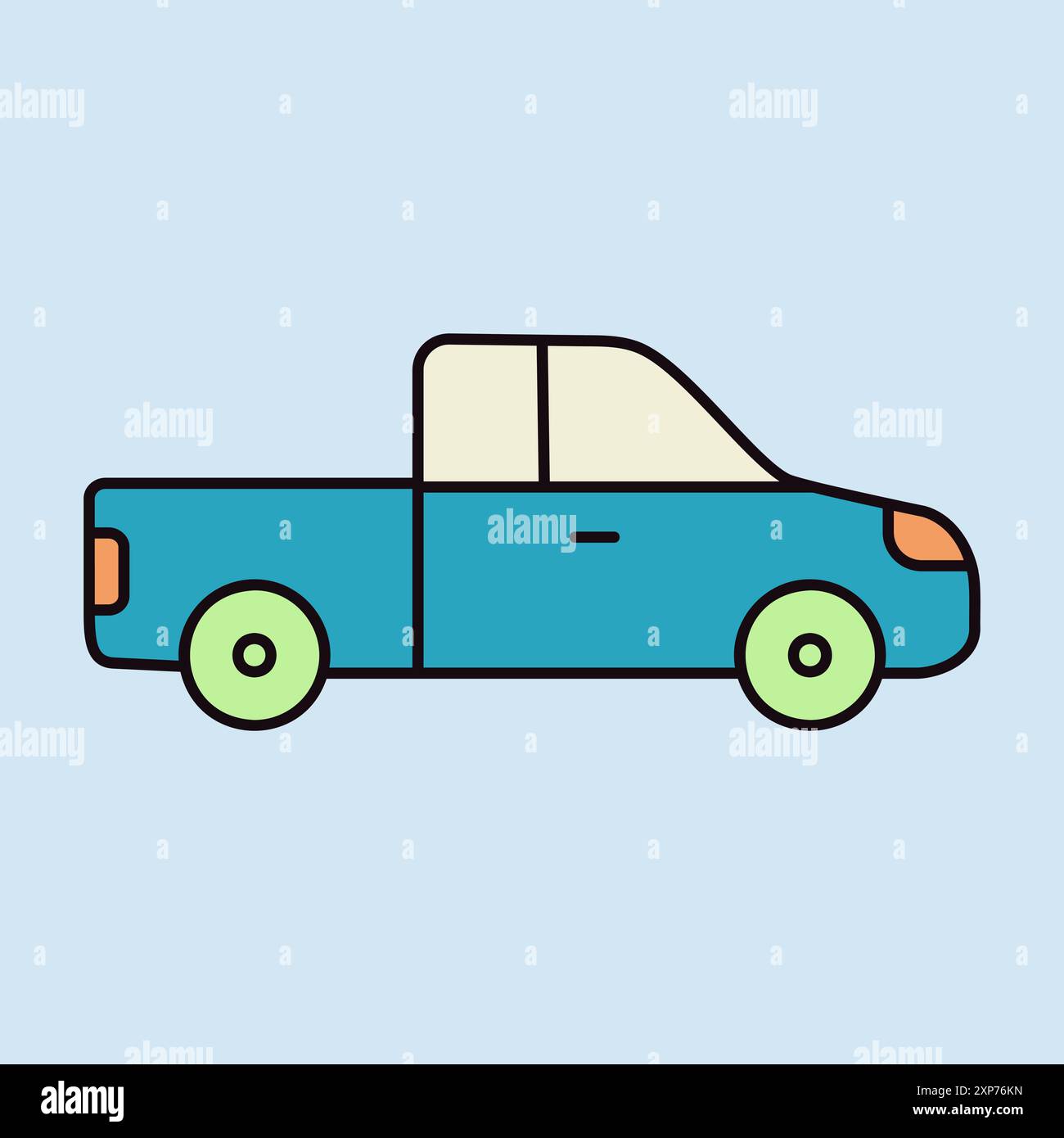 Pickup car vector icon. Graph symbol for travel and tourism web site ...