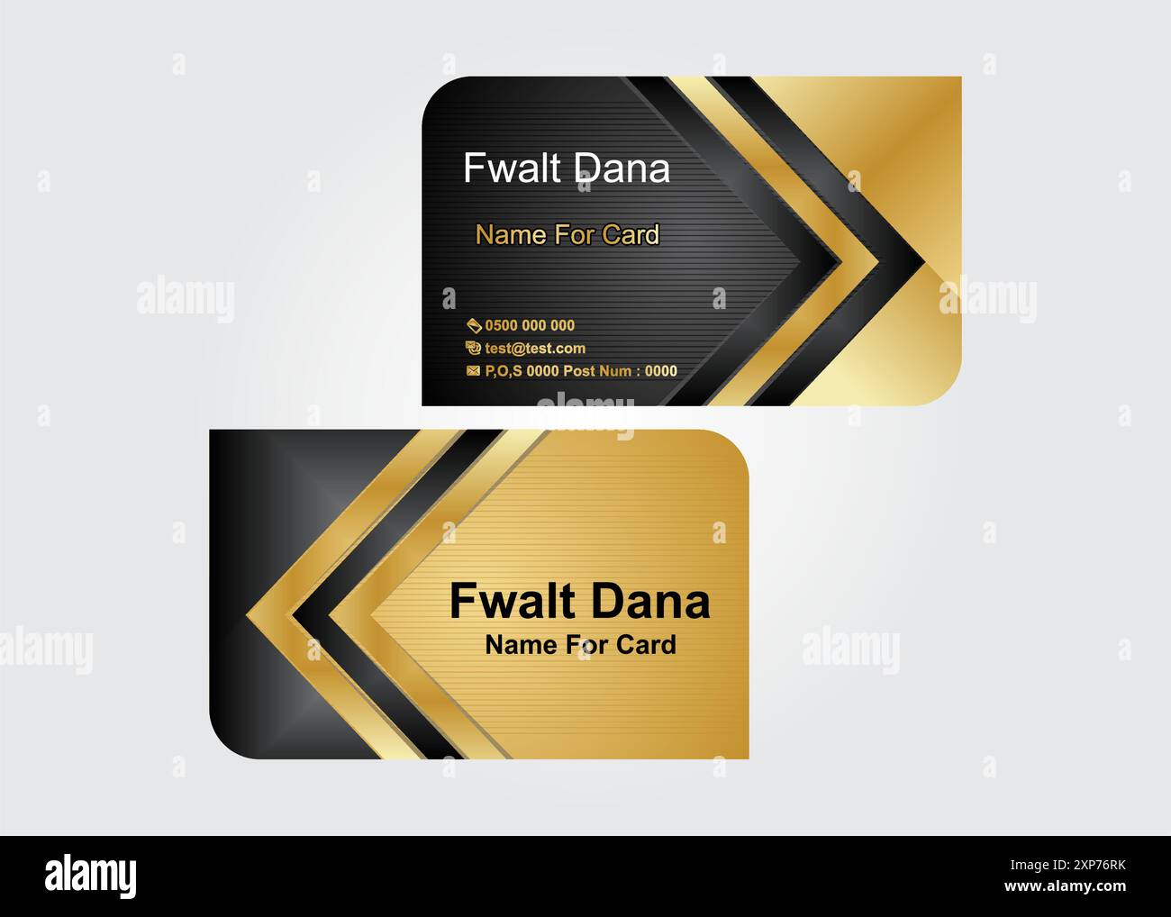 Black colored vector business card design Stock Vector Images - Alamy