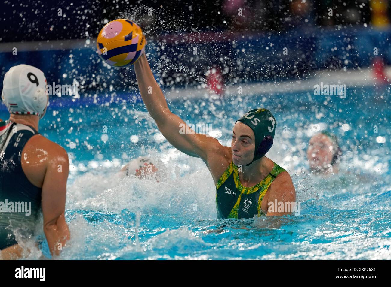 Australia's Elle Armit shoots to score during a women's water polo ...