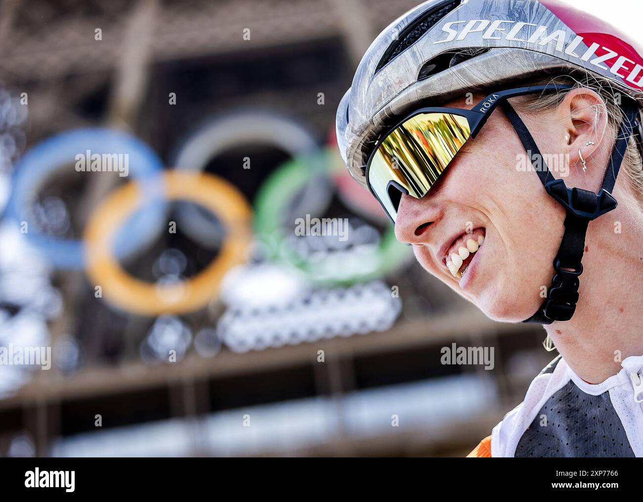 PARIS - Cyclist Lorena Wiebes prior to the women's road race at the ...