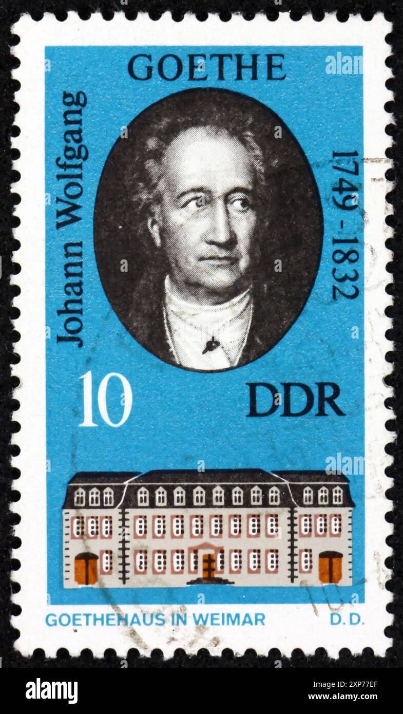 GERMANY - CIRCA 1973: a stamp printed in Germany shows Johann Wolfgang von Goethe (1749-1832 ...