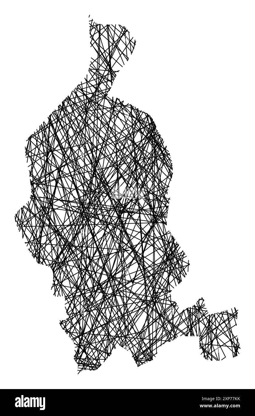 Symbol Map of the Province Varese (Italy) showing the state with black ...