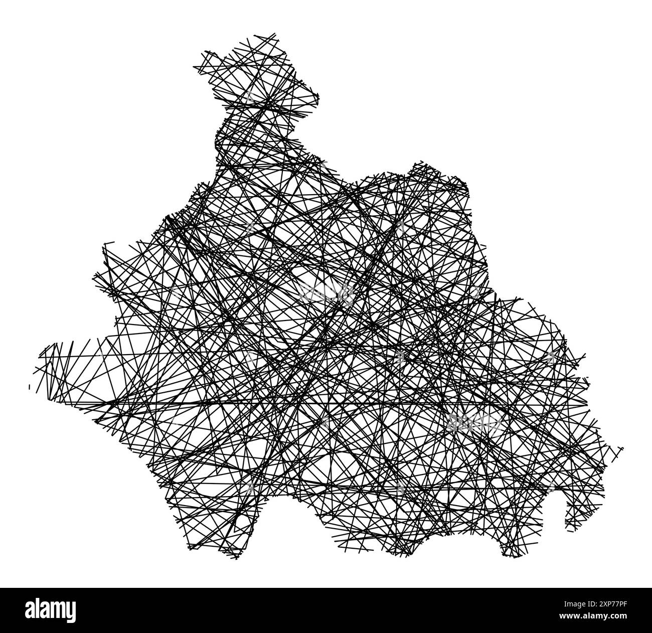 Symbol Map of the Province Viterbo (Italy) showing the state with black ...