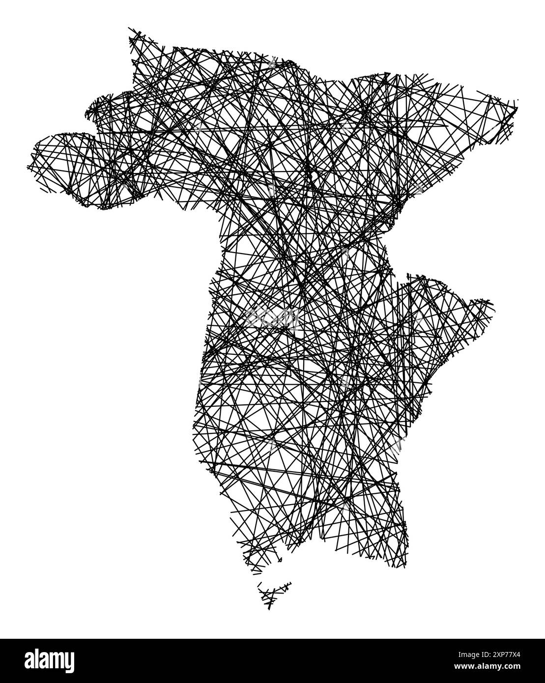Symbol Map of the Province Udine (Italy) showing the state with black ...