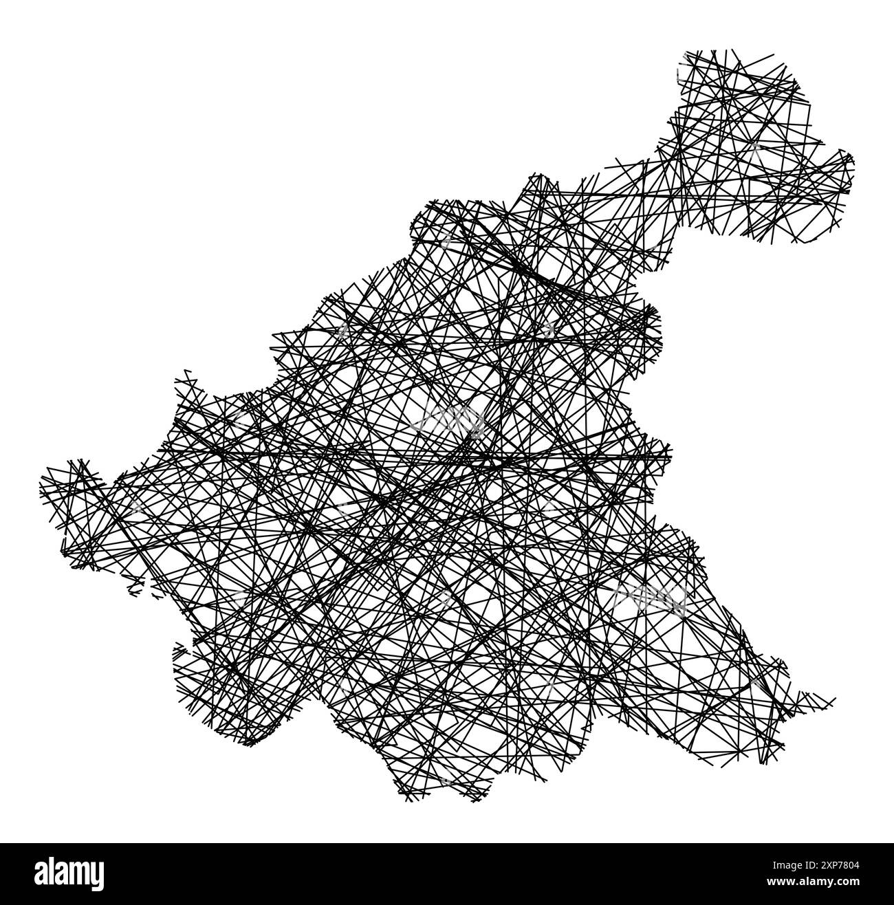 Symbol Map of the Province Rieti (Italy) showing the state with black ...