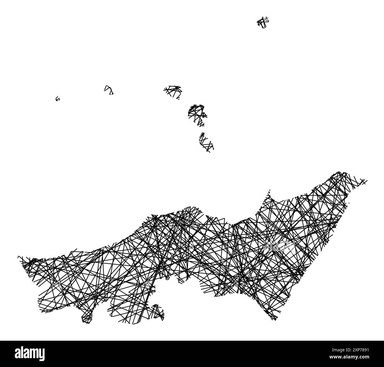 Symbol Map of the Province Messina (Italy) showing the state with black ...