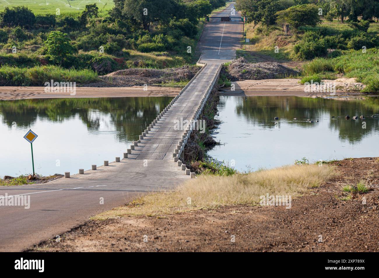 South Africa, Kruger National Park, Crocodile bridge entrance to Kruger ...