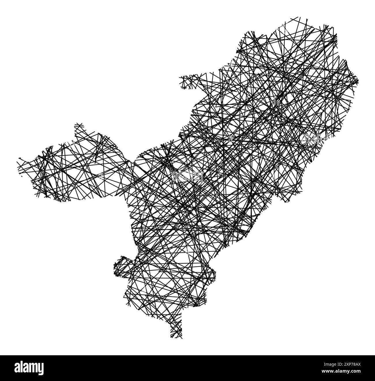 Symbol Map of the Province Nuoro (Italy) showing the state with black ...