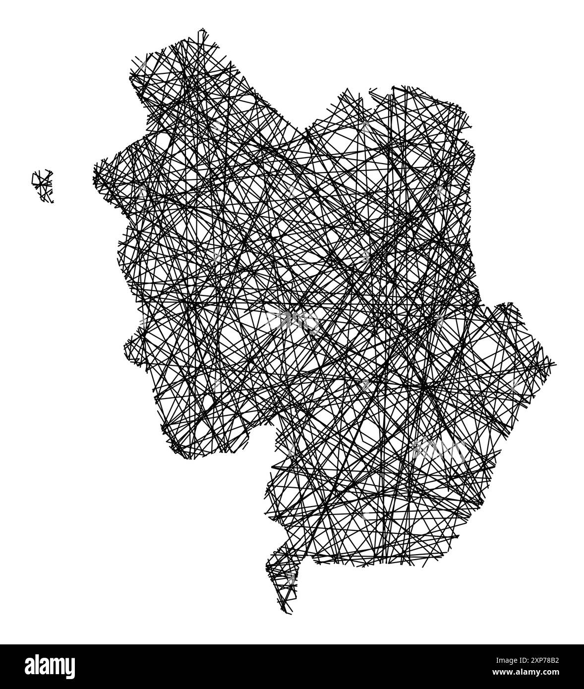 Symbol Map of the Province Matera (Italy) showing the state with black ...
