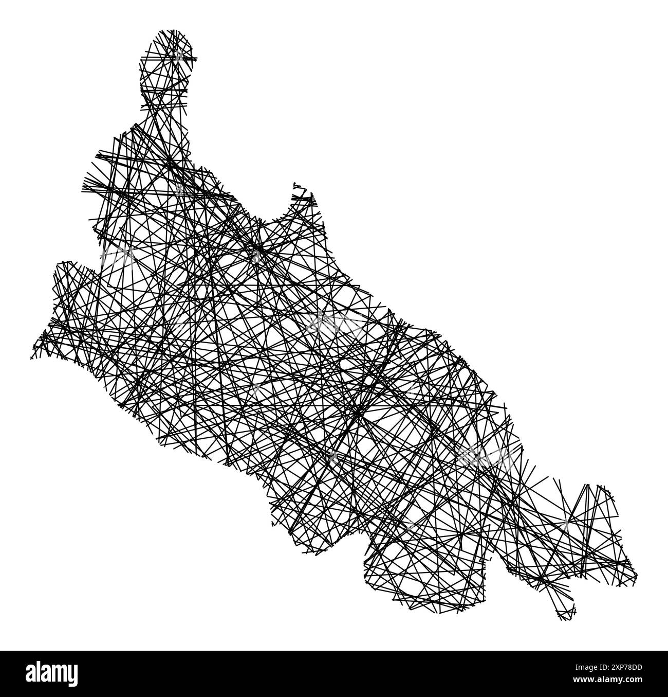 Symbol Map of the Province Lodi (Italy) showing the state with black ...