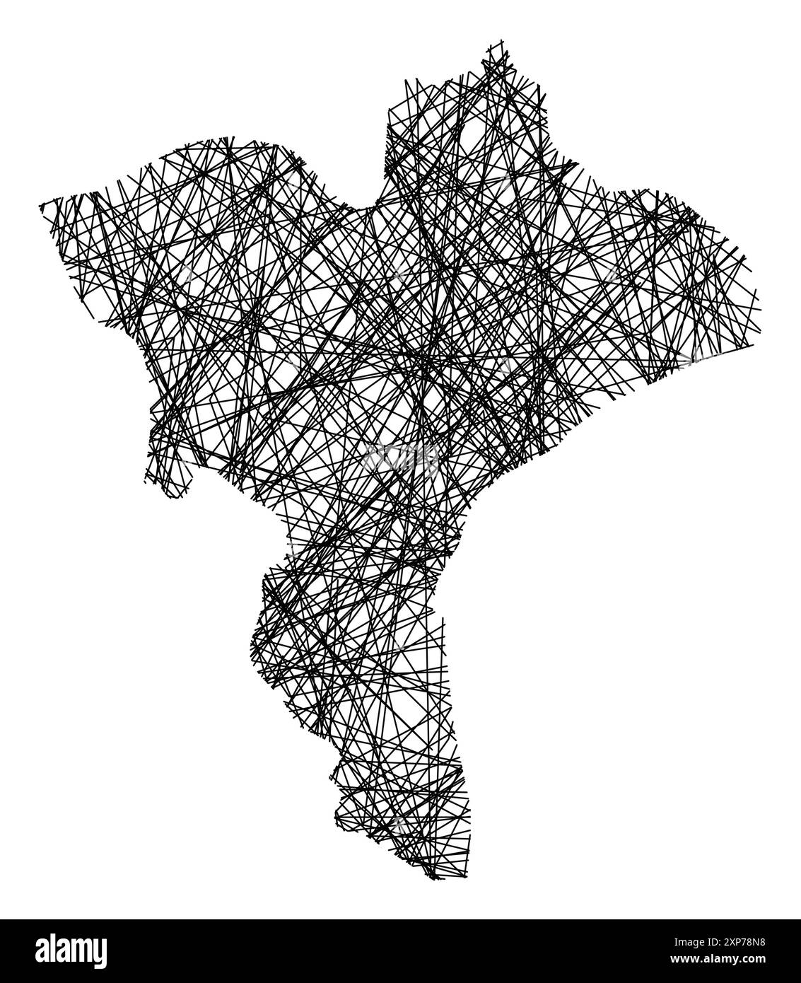 Symbol Map of the Province Catanzaro (Italy) showing the state with ...