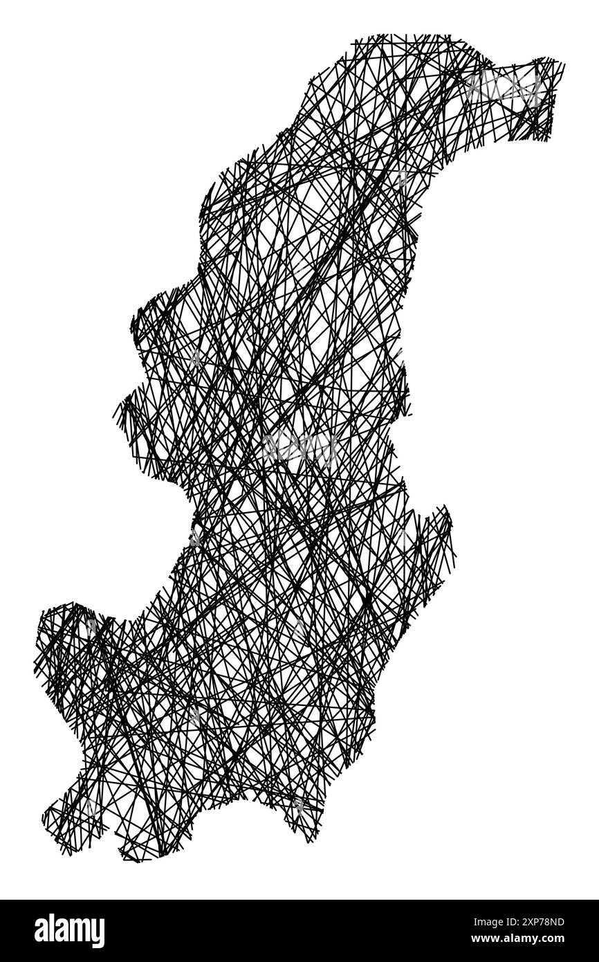 Symbol Map of the Province Como (Italy) showing the state with black ...