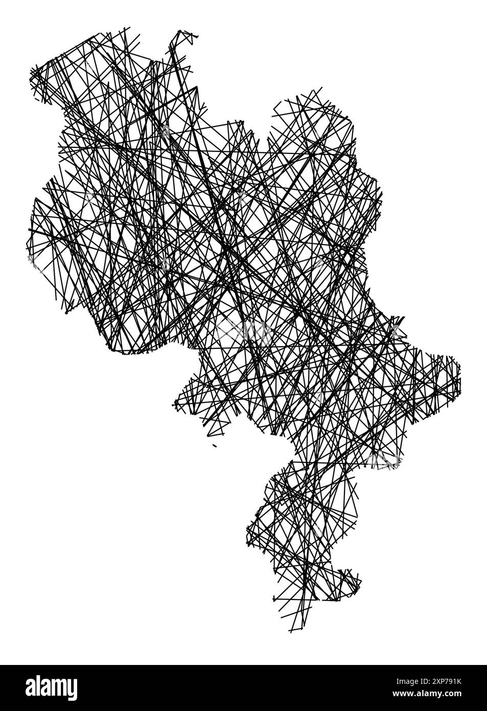 Symbol Map of the Province Asti (Italy) showing the state with black ...
