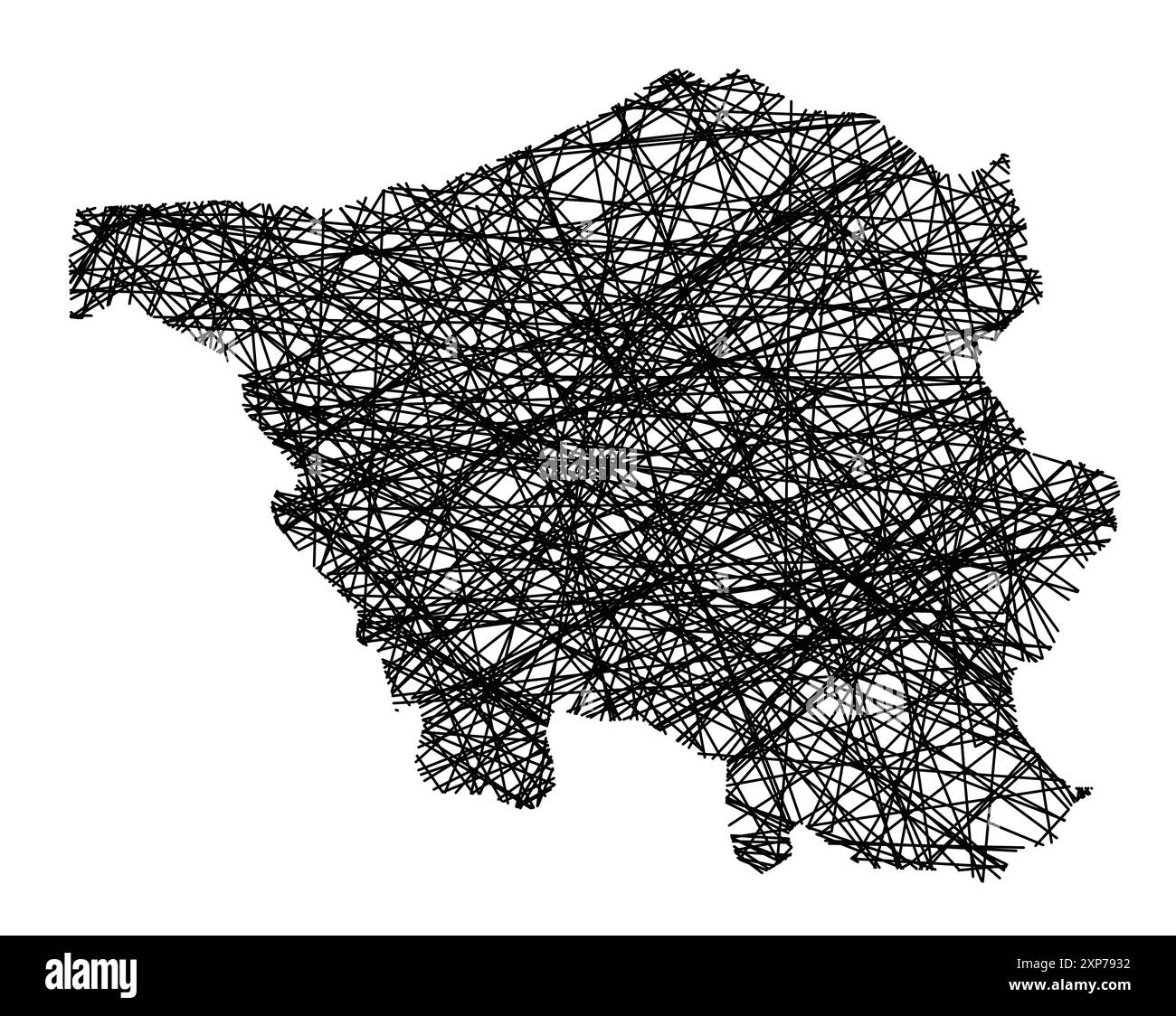 Symbol Map of the Bundesland Saarland (Germany) showing the state with ...