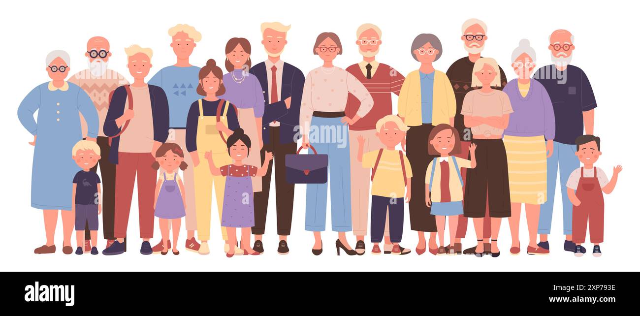 Family Generations Cartoon