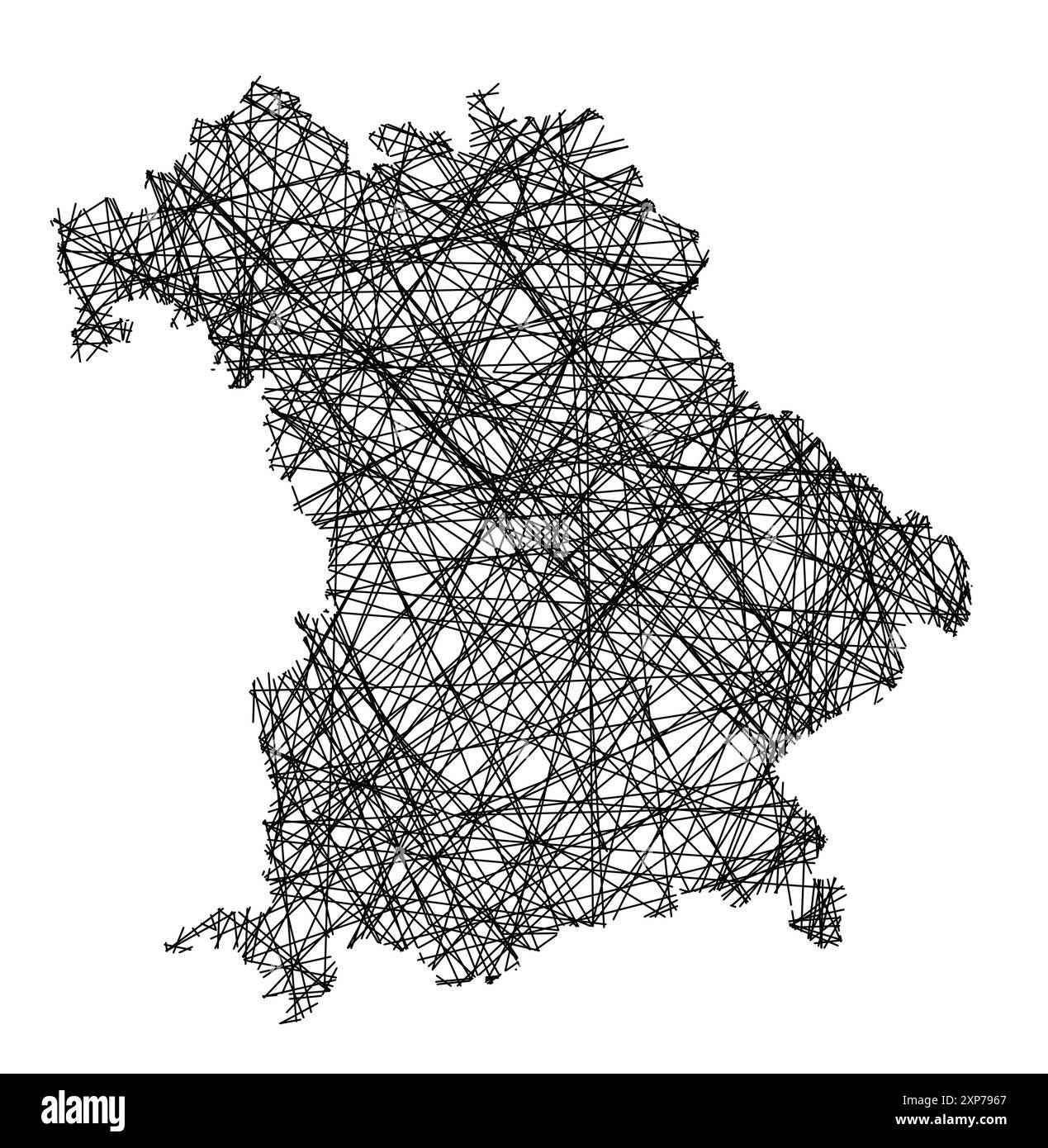 Bayern vector outline map Black and White Stock Photos & Images - Alamy