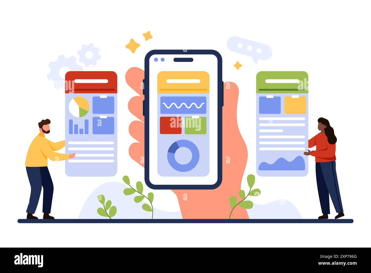 Business project management and planning, scrum task board in mobile ...