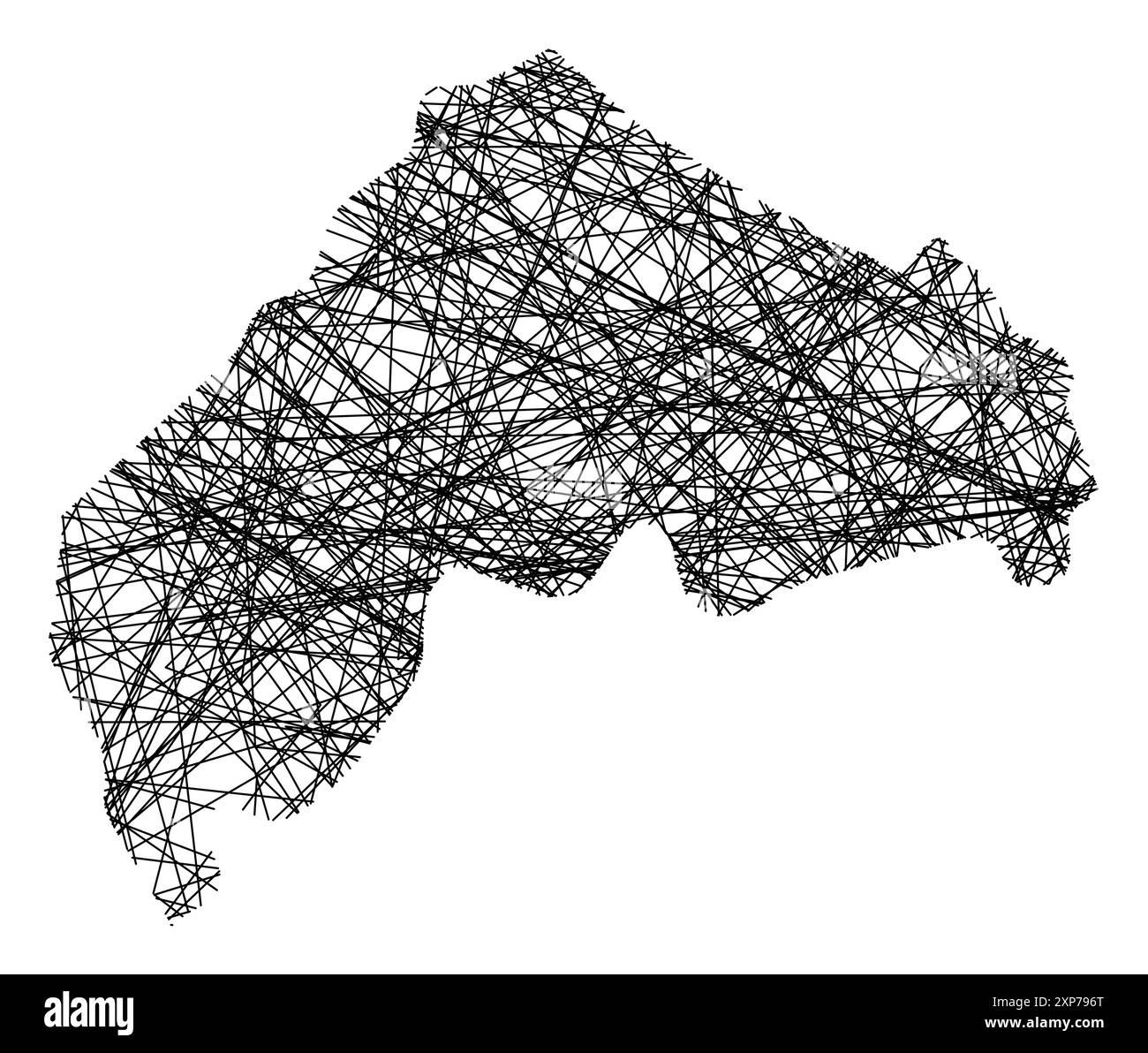Symbol Map of the Province Ancona (Italy) showing the state with black ...