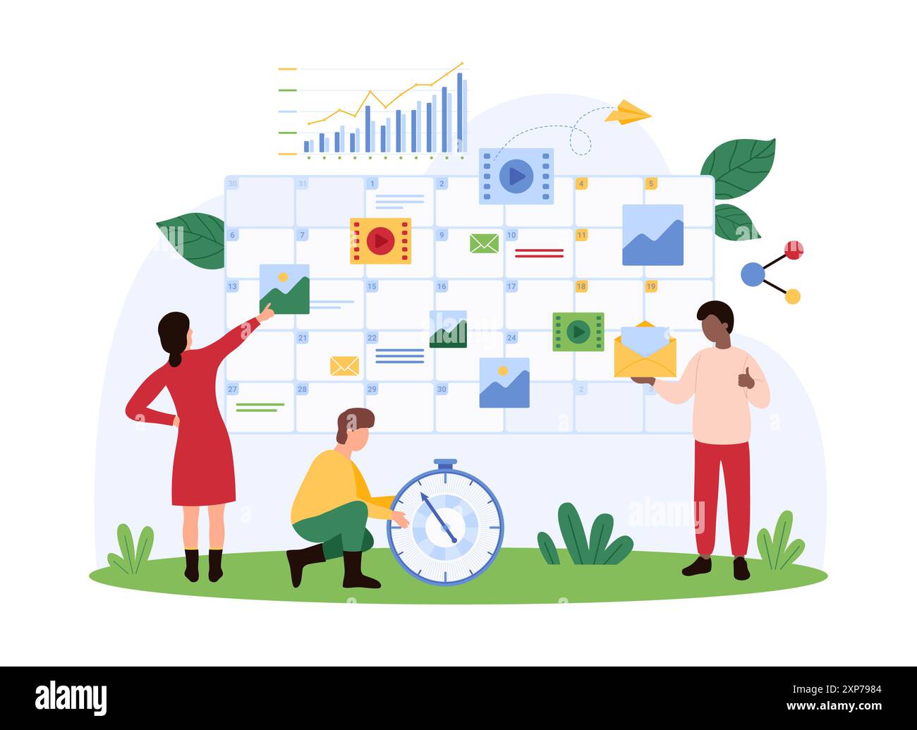 Content planning for social media, marketing strategy, goal schedule ...