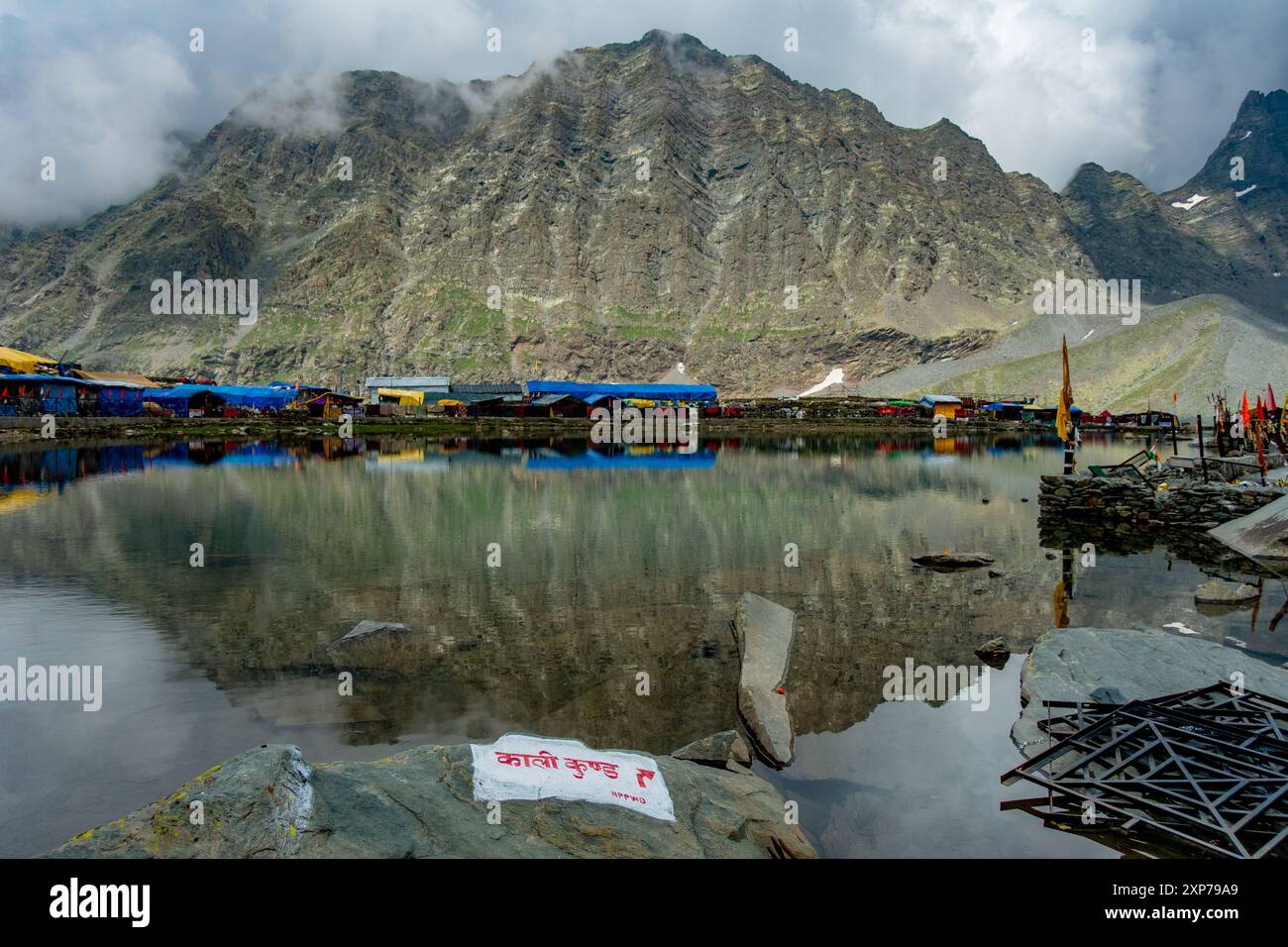 July25th2024, Himachal Pradesh, India. Kali Goddess Kund, a holy pond ...