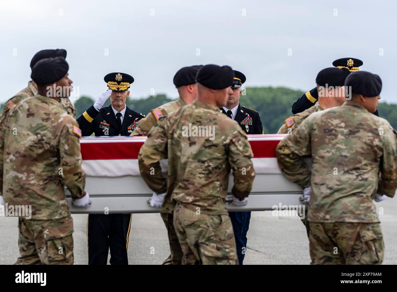 U.S. Army Maj. Gen. Timothy Brown, left, Commanding General, U.S. Army ...