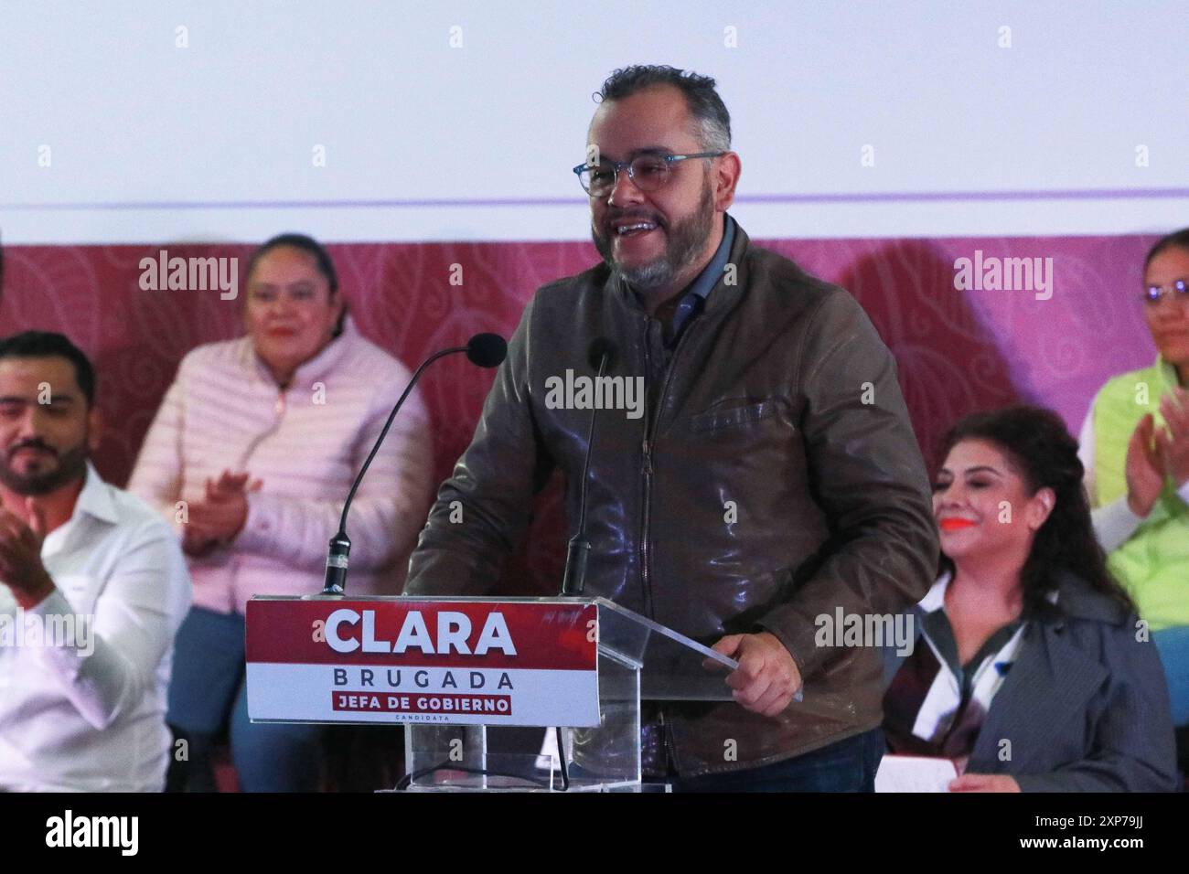 Clara Brugada During a Thank You Tour Fernando Mercado, Mayor-elect of ...