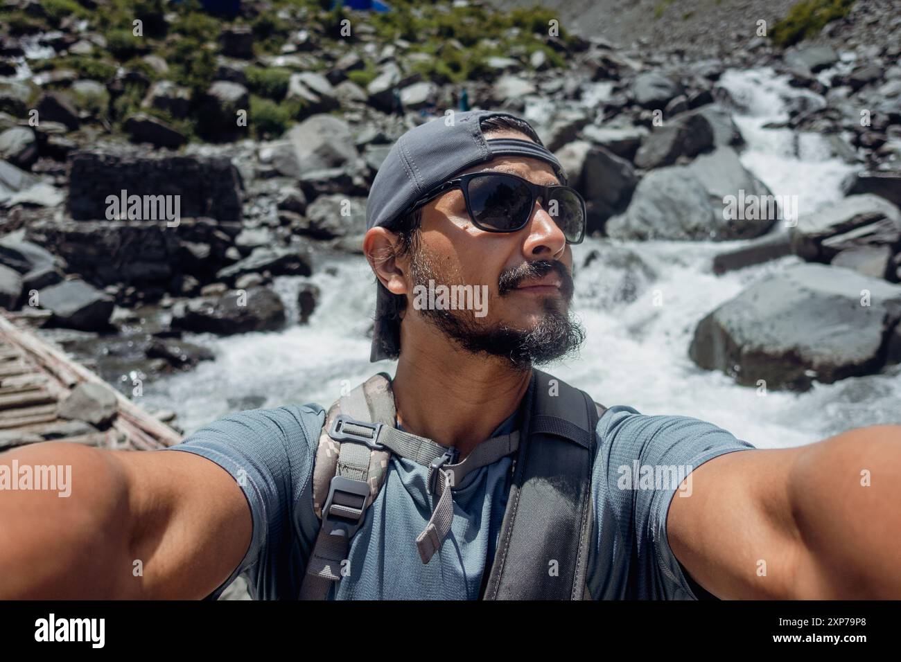 July25th2024, Himachal Pradesh, India. Young adventurer snapping a ...