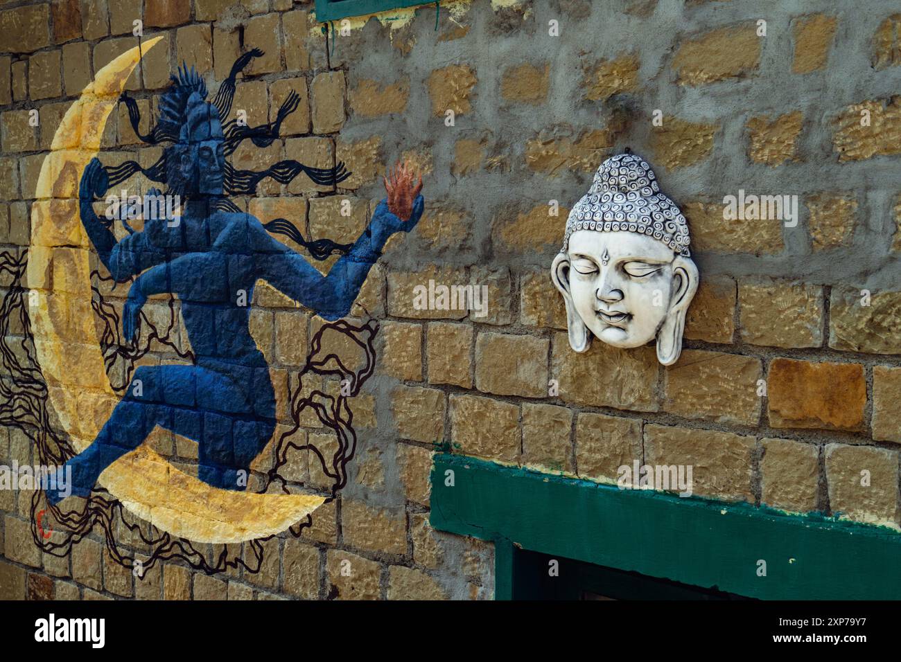 Graffiti Buddha Statue