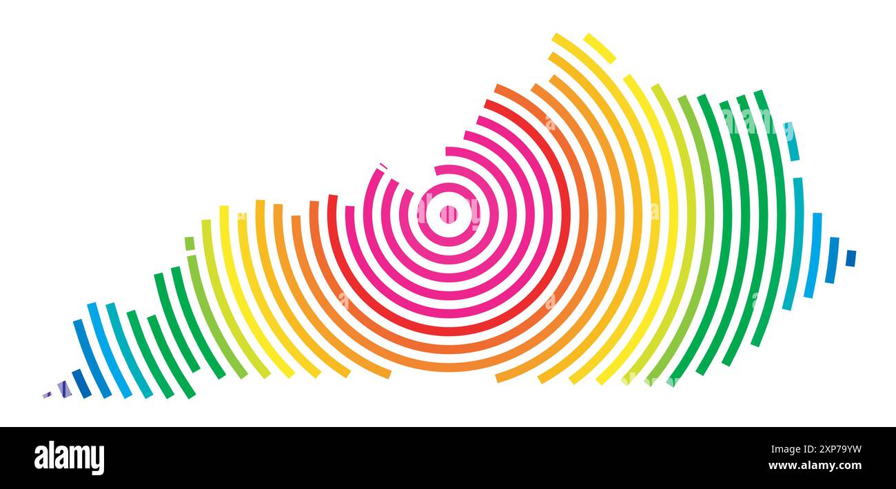 Symbol Map of the State Kentucky (United States of America). Abstract ...