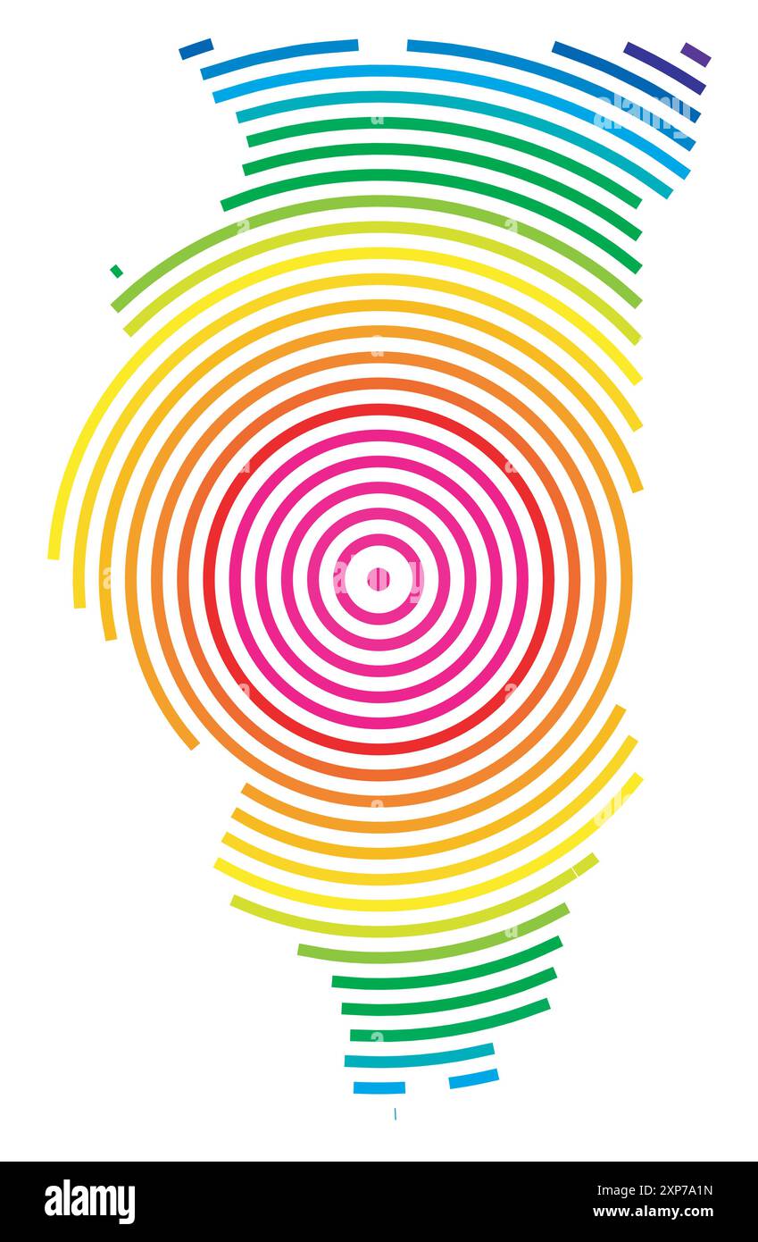 Symbol Map of the State Illinois (United States of America). Abstract ...