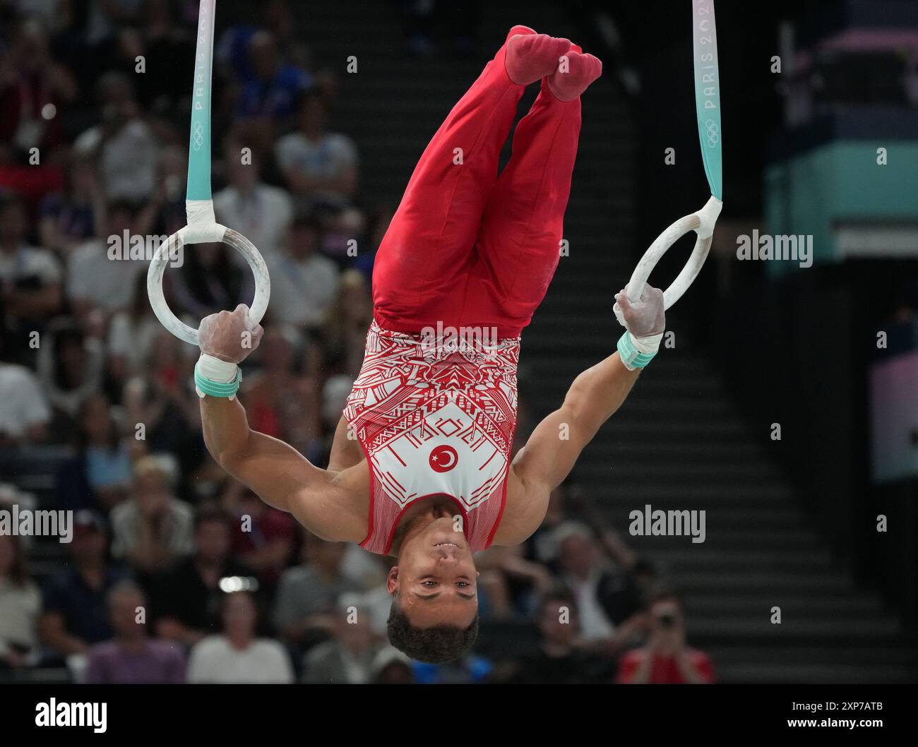 Paris, France. 04th Aug, 2024. Adem Asil of Turkey performs on the ...