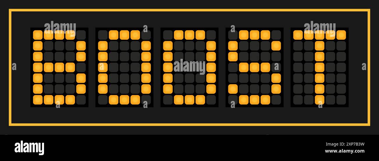 Orange color led banner in word boost on black background Stock Vector ...