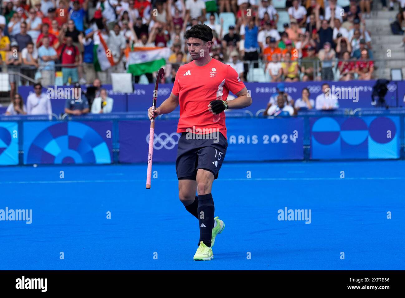 Britain's Phil Roper reacts after missing in the shoot-out during the ...
