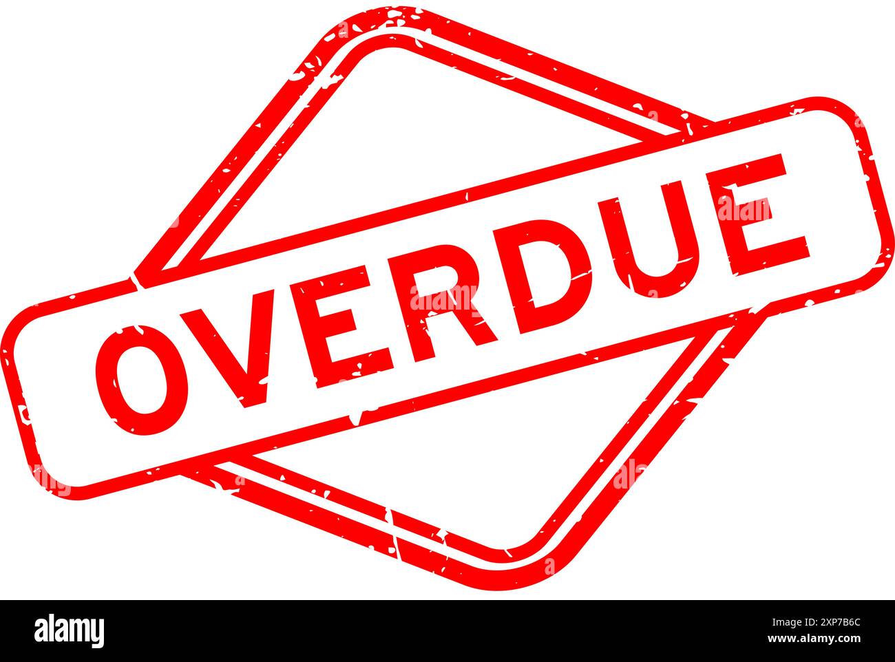 Grunge red overdue word rubber seal stamp on white background Stock Vector Image & Art - Alamy