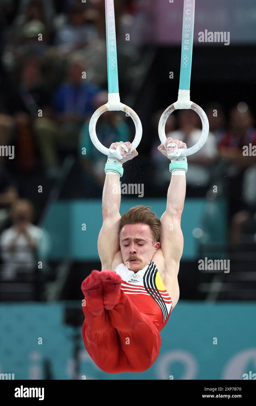 Paris, France. 04th Aug, 2024. Belgian gymnast Glen Cuyle pictured in ...